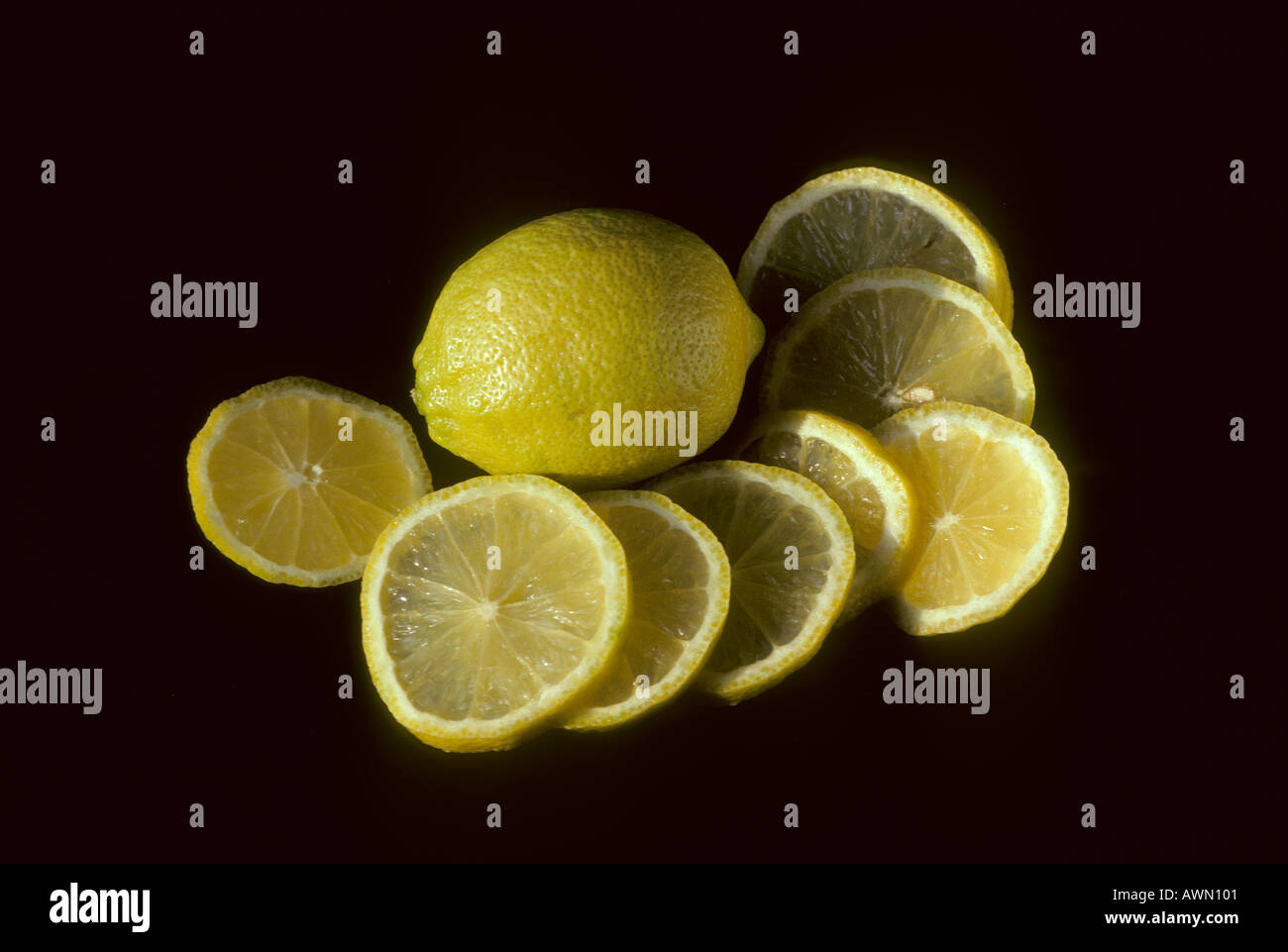 Sliced lemon fruit. Still life Stock Photo - Alamy