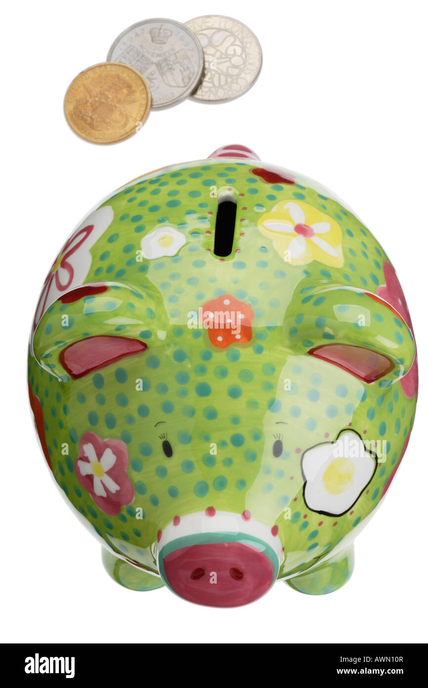 Money piggy bank Cut Out Stock Images & Pictures - Alamy