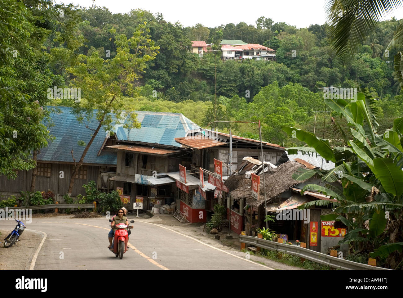 philippines siquijor island larena street scene Stock Photo - Alamy
