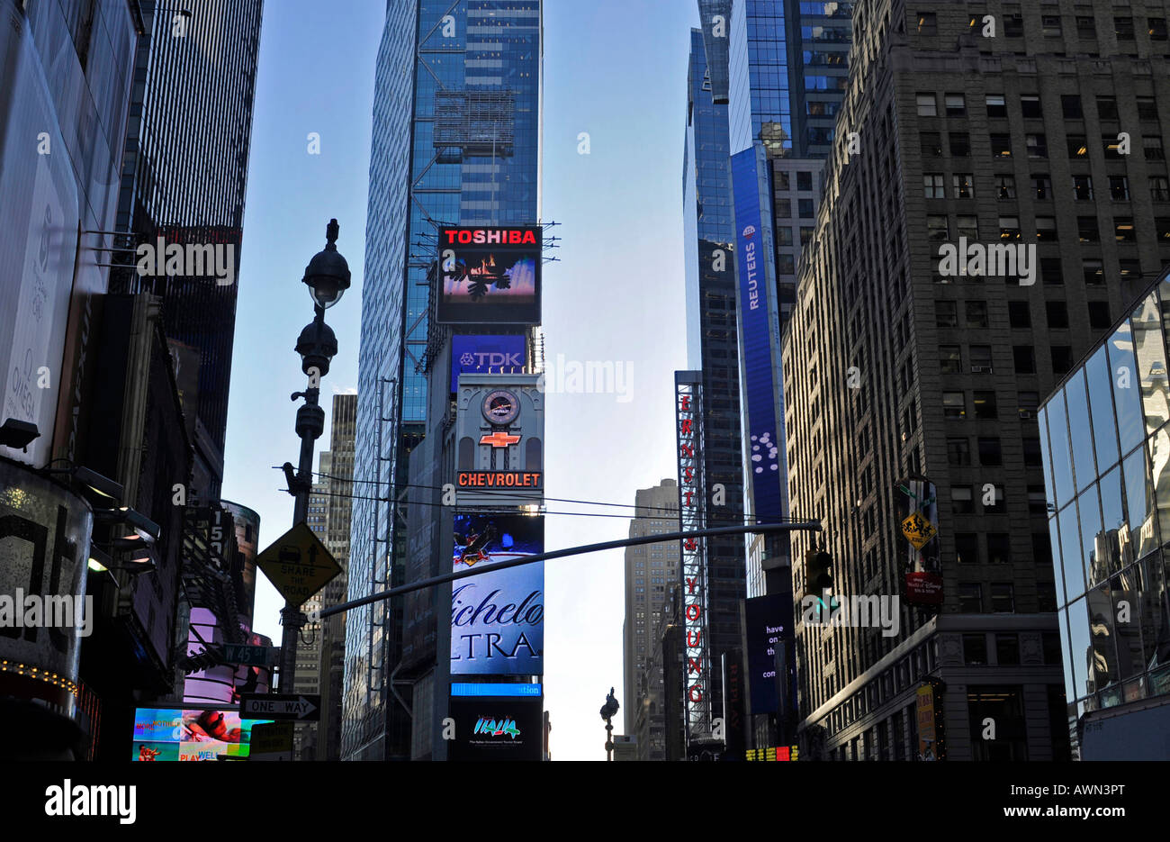 Times Square in the evening, New York, USA Stock Photo - Alamy