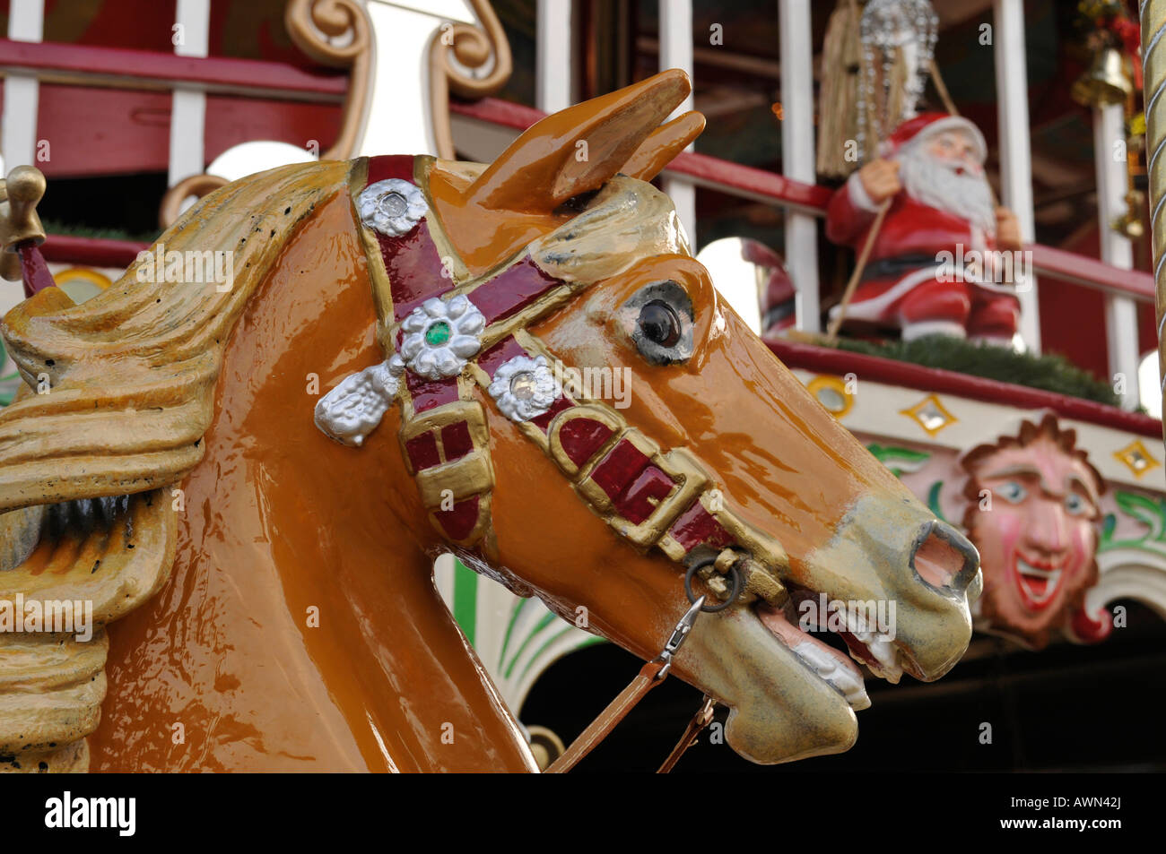 Carousel horse, Erfurt, Thuringia, Germany, Europe Stock Photo - Alamy
