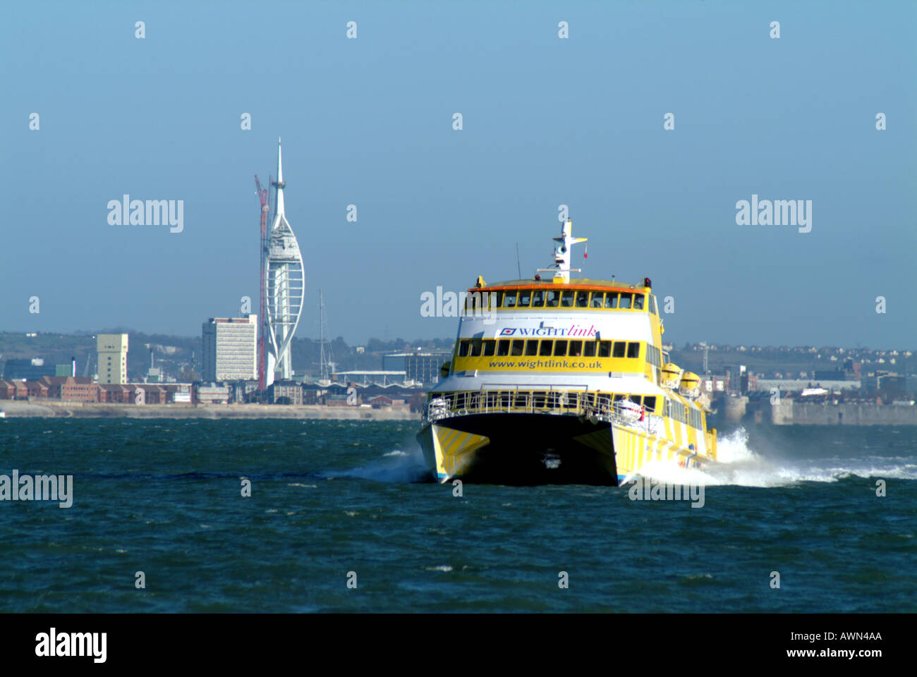 Portsmouth ryde catamaran ferry wightlink hi-res stock photography and ...