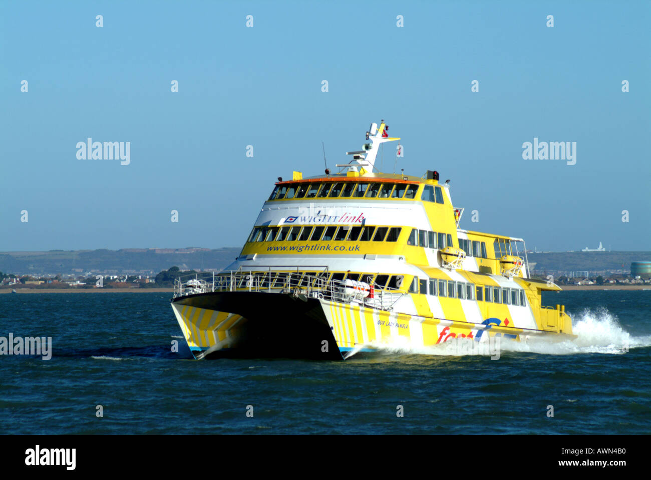 Isle of Wight to Portsmouth Wightlink FastCat Our Lady Helena ...