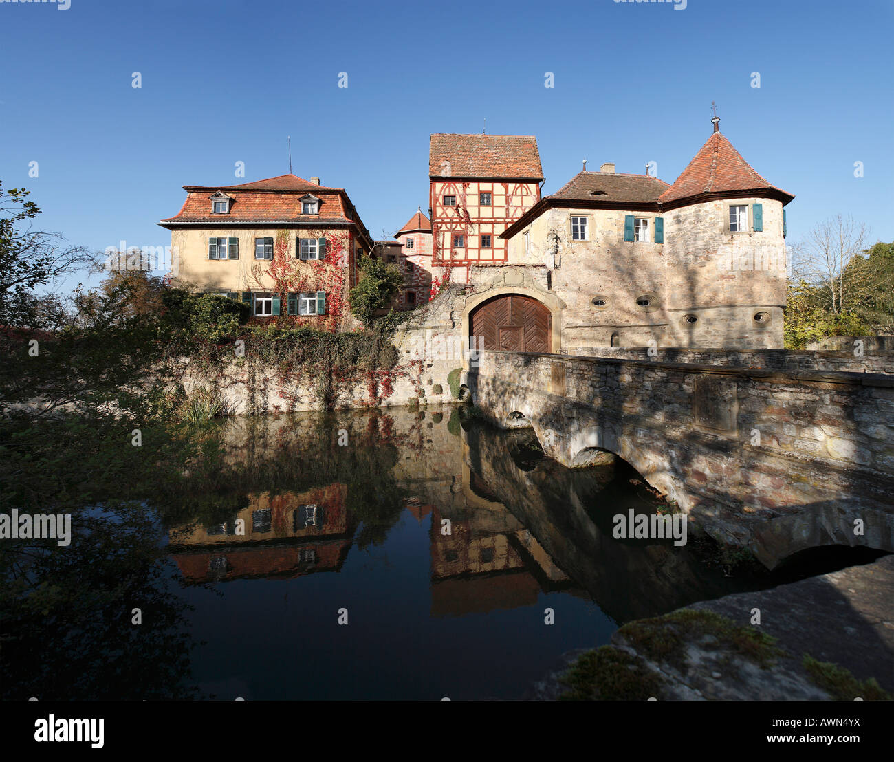 Unsleben castle rhoen grabfeld franconia bavaria hi-res stock ...