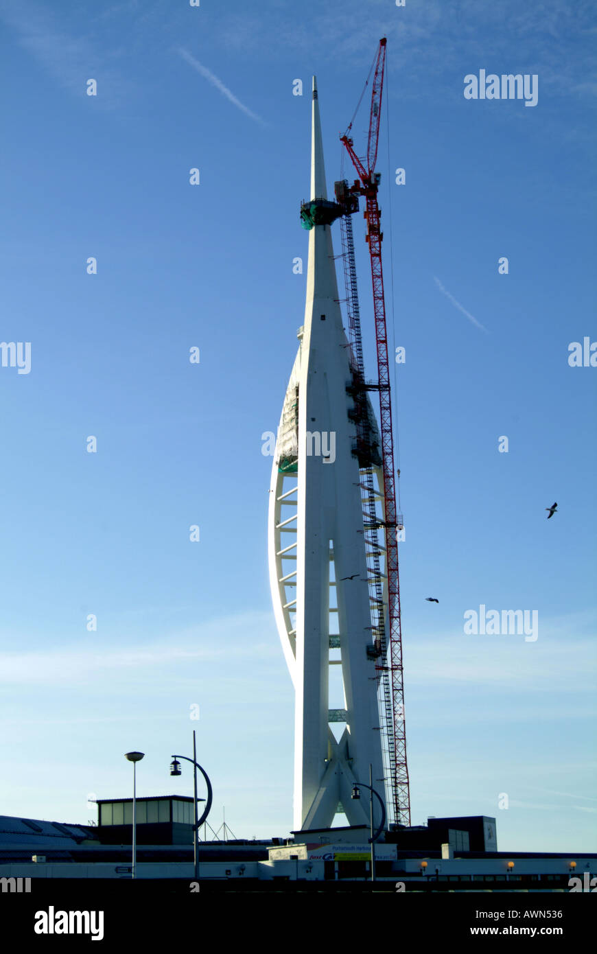 Spinnaker Tower under construction 2005 Portsmouth England Stock Photo ...