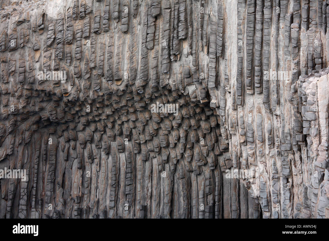 Roque de los Organos, organ pipes rock, view from boat, La Gomera ...
