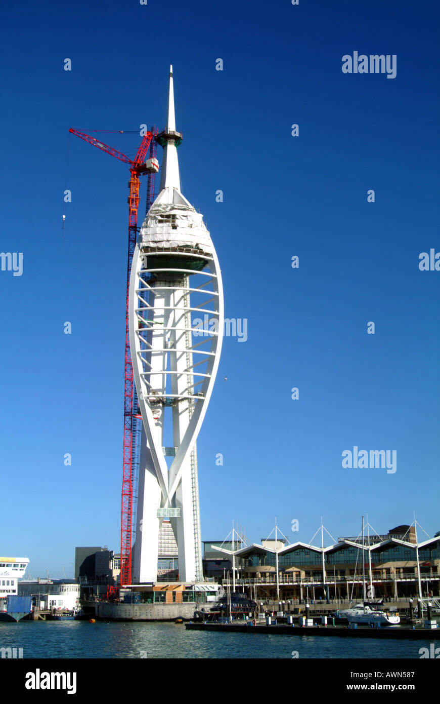 Spinnaker Tower under construction 2005 Portsmouth England Stock Photo ...