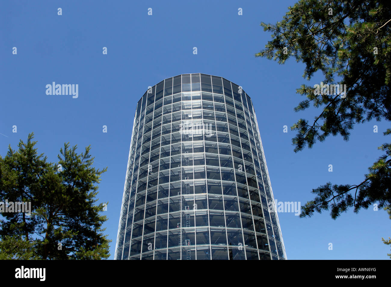 VW-tower of Autostadt (car-city) Wolfsburg, Niedersachsen, Germany ...