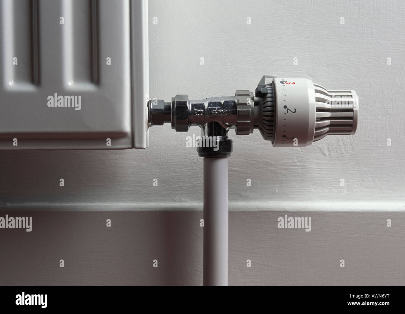 Thermostatic radiator valve Stock Photo - Alamy