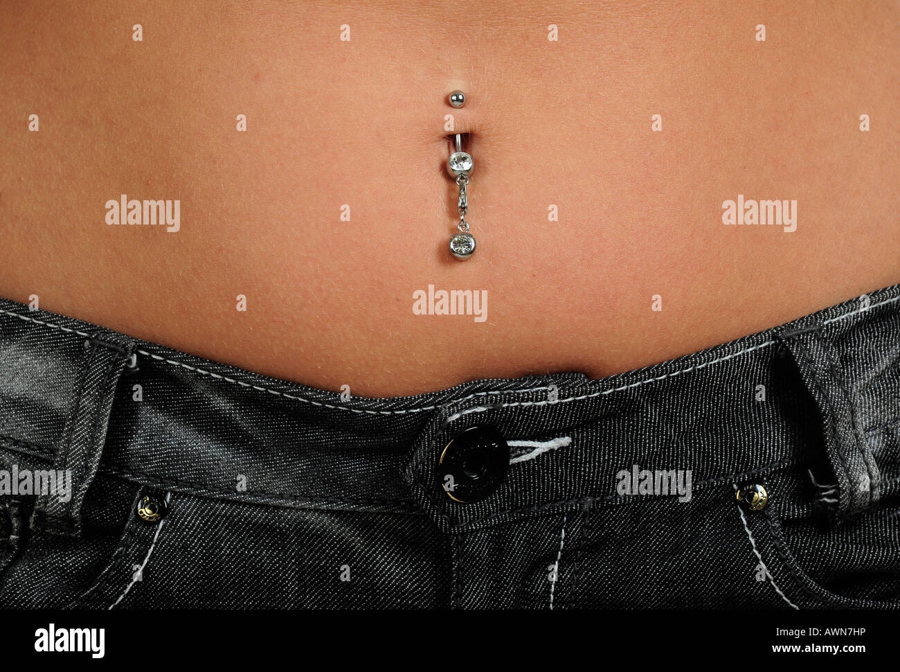 Girl Belly Button Piercing High Resolution Stock Photography and Images ...