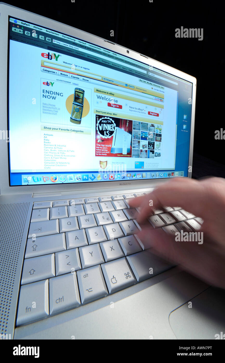 Online-shopping EBAY Stock Photo - Alamy