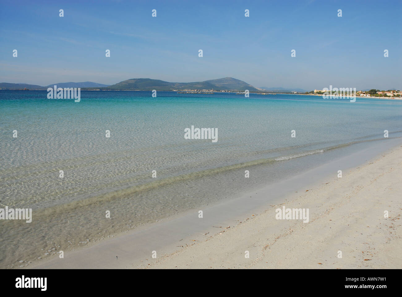 Alghero Beach in Sardinia Stock Photo - Alamy