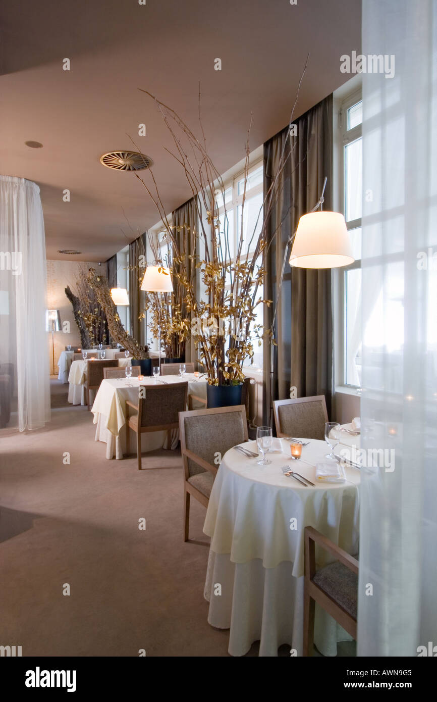 Restaurant interior lamp curtain hi-res stock photography and images ...