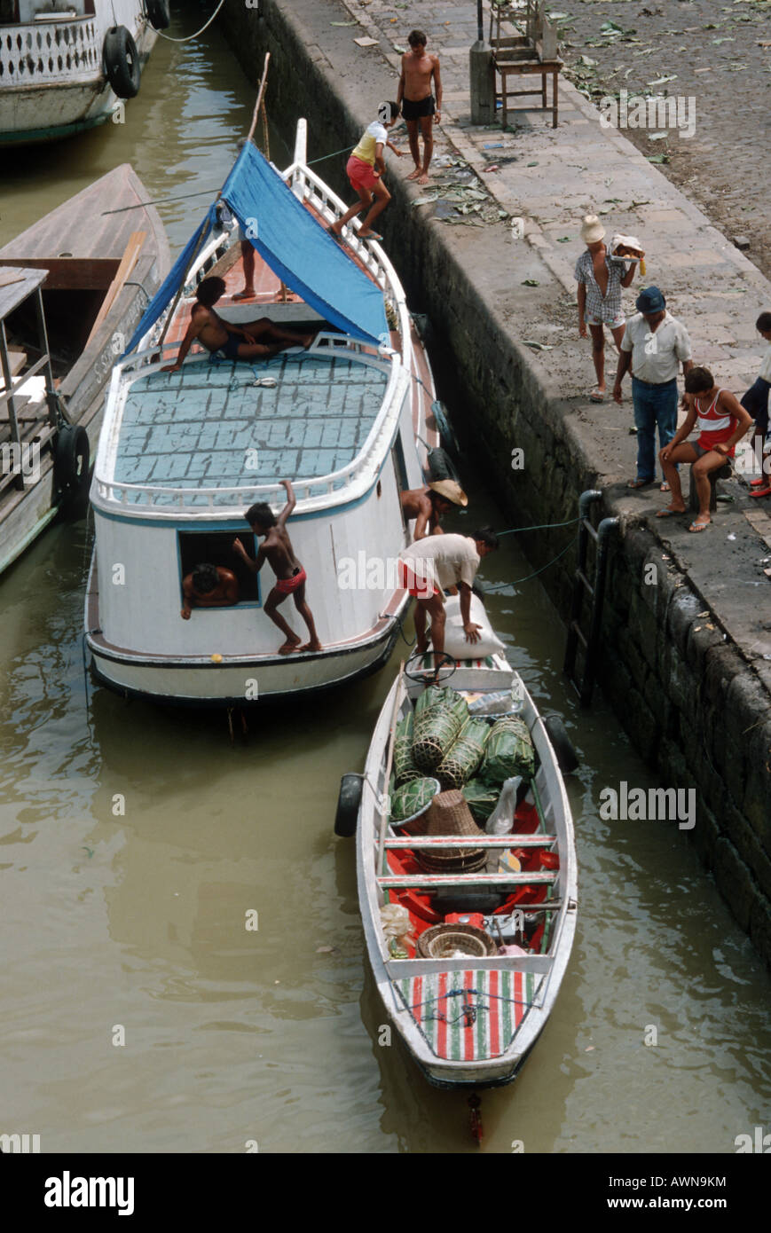 BRAZIL BOATS IN THE PORT OF BELEM IN THE AMAZON Photo Julio Etchart ...