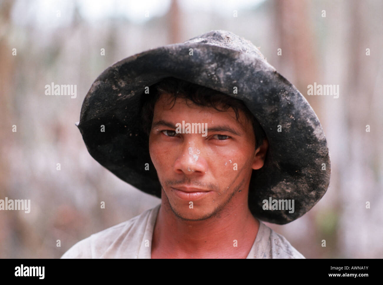 BRAZIL GOLD MINER IN THE RAIN FOREST RAIN FOREST AMAZON Photo Julio ...