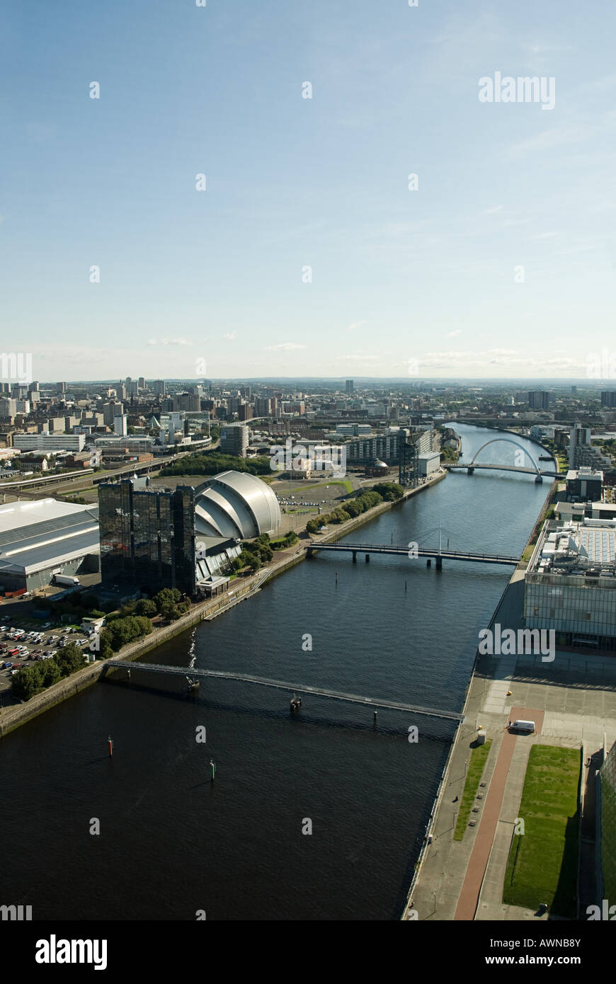 Aerial view over city glasgow hi-res stock photography and images - Alamy