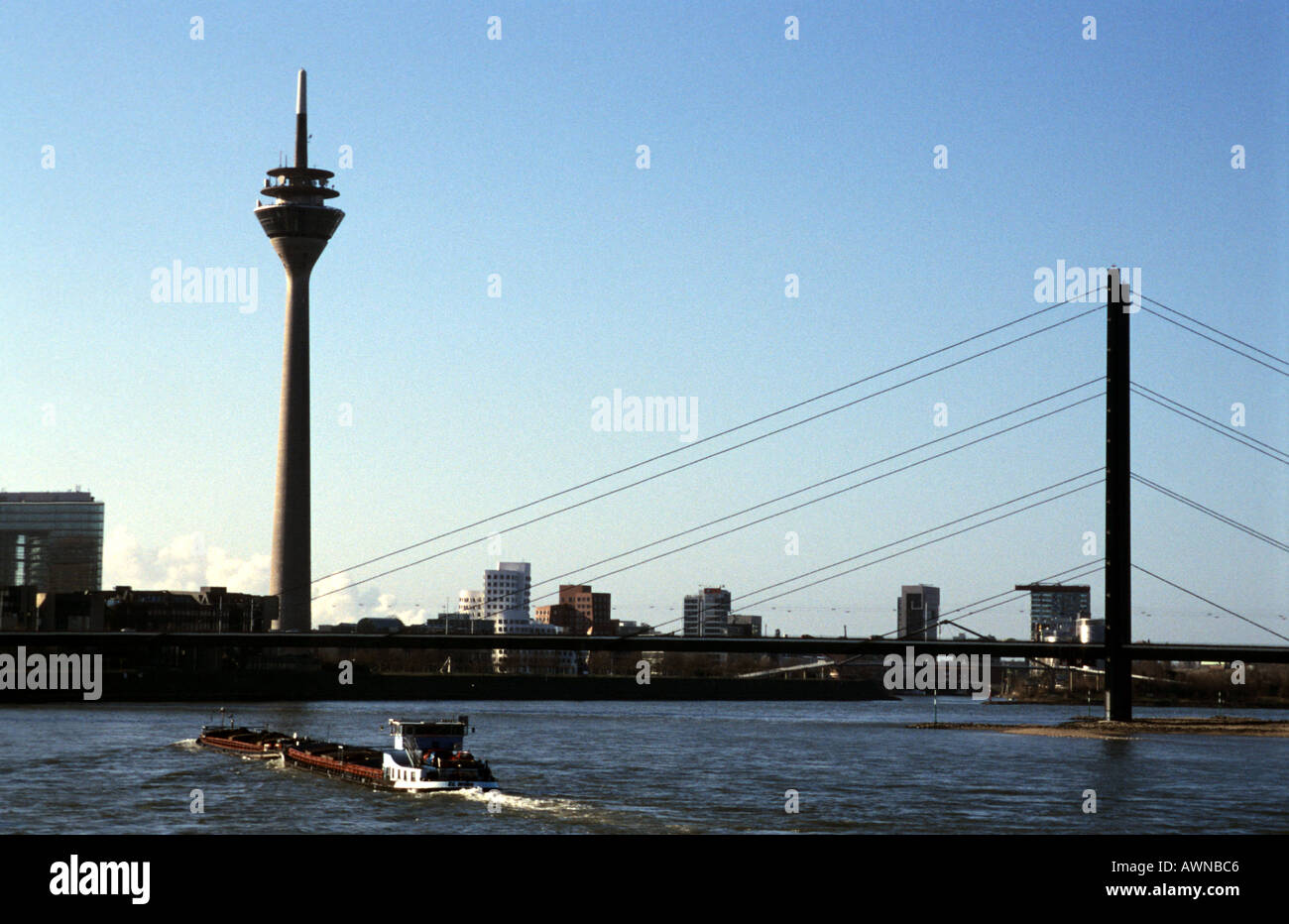 Bridge Over Rhine Dusseldorf Stock Photos & Bridge Over Rhine ...