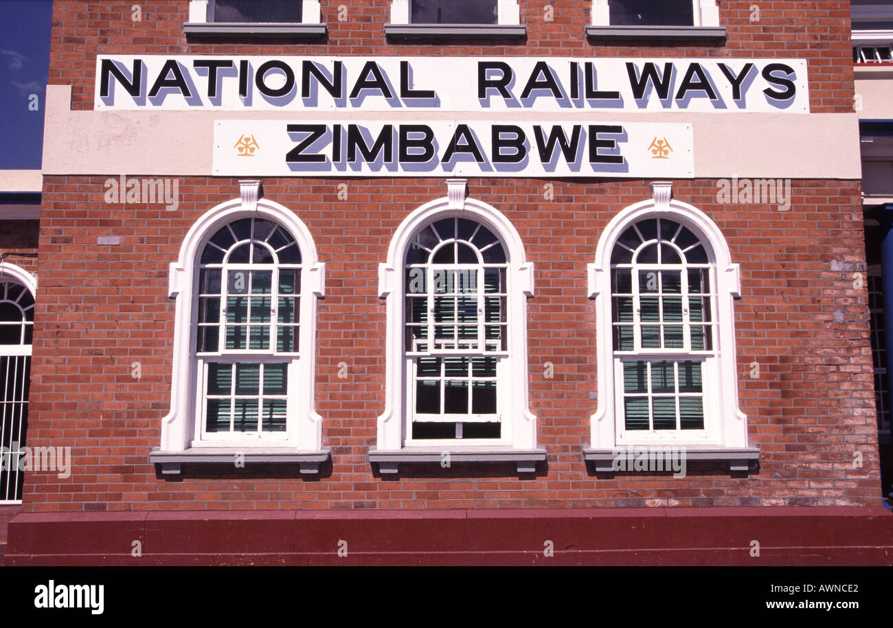 Zimbabwe Harare railway building Stock Photo - Alamy