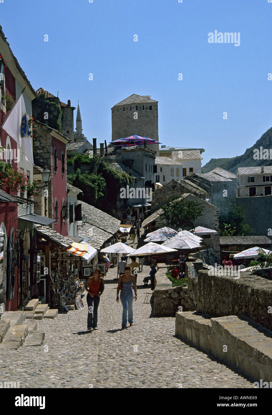 Mostar s cobbled Streets Mostar Bosnia Herzegovina Stock Photo - Alamy