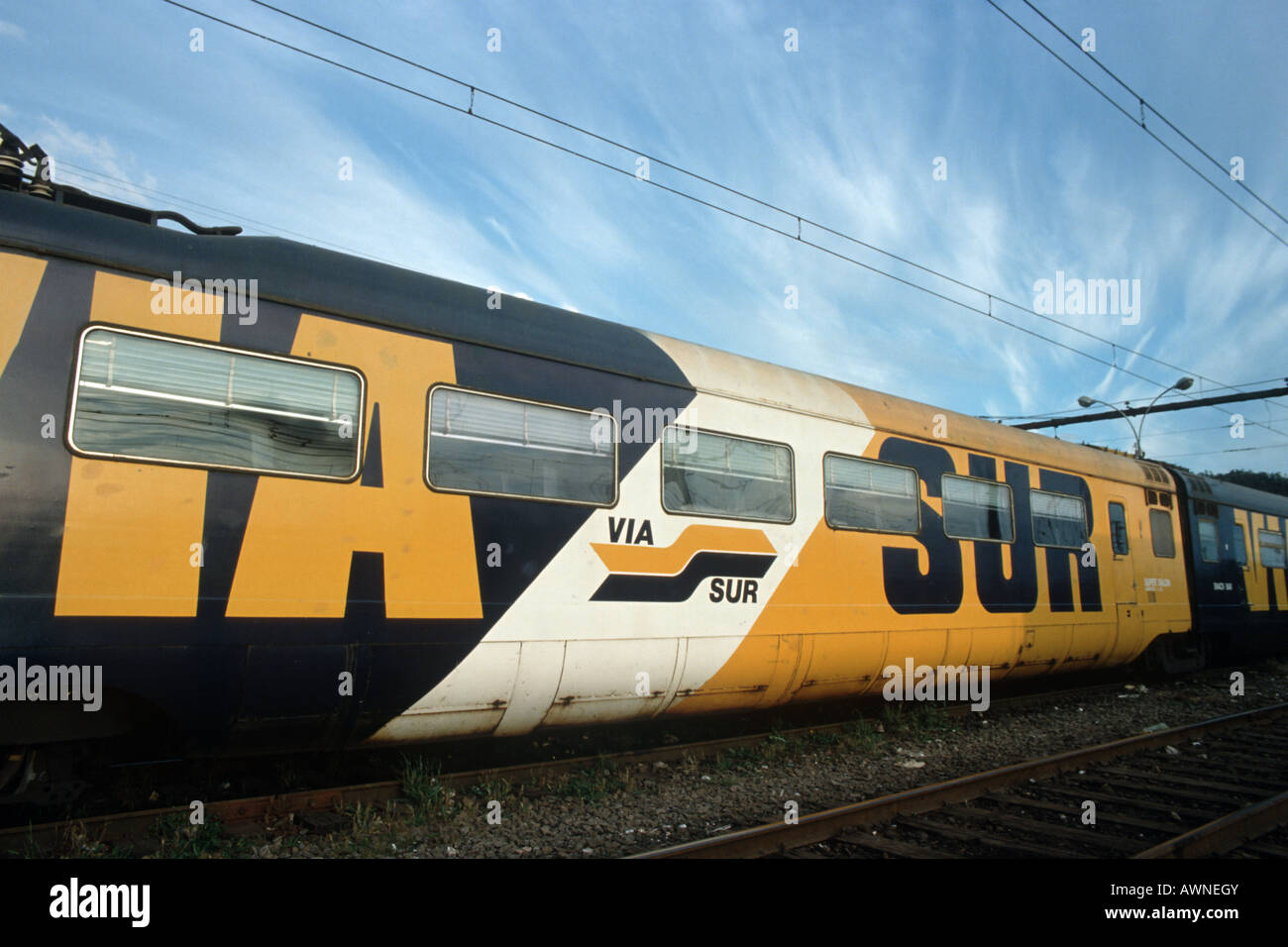 CHILE TRAINS IN SANTIAGO CENTRAL STATION Photo Julio Etchart Stock ...