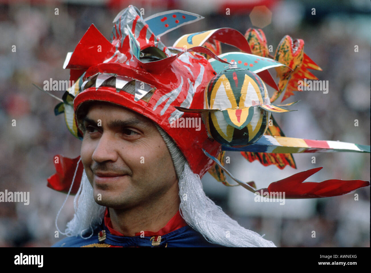 CHILE NATIVE MAN FROM EASTER ISLAND IN TRADITIONAL COSTUME Photo Julio ...