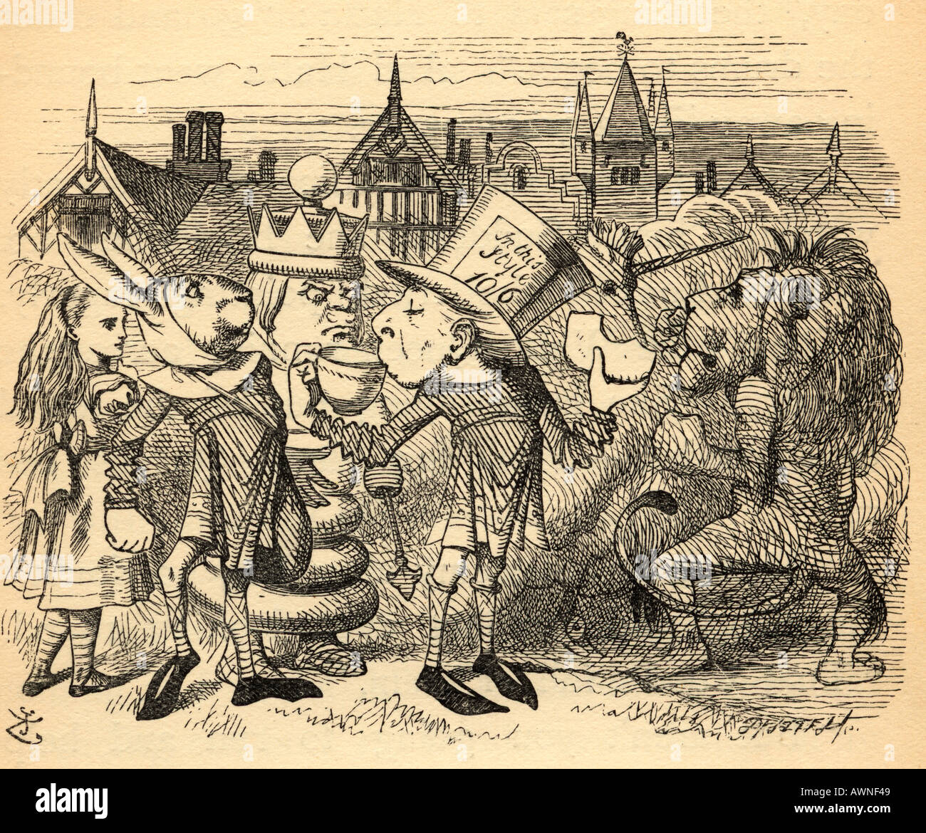 Alice in wonderland illustration hi-res stock photography and images ...