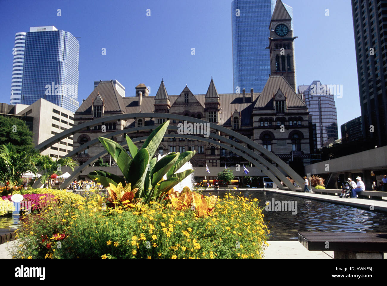 City Centre Tall modern buildings Old City Hall building Built in 1899 ...