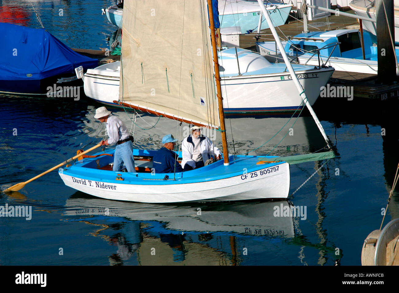 Santa barbara harbor with sail boat hi-res stock photography and images - Alamy