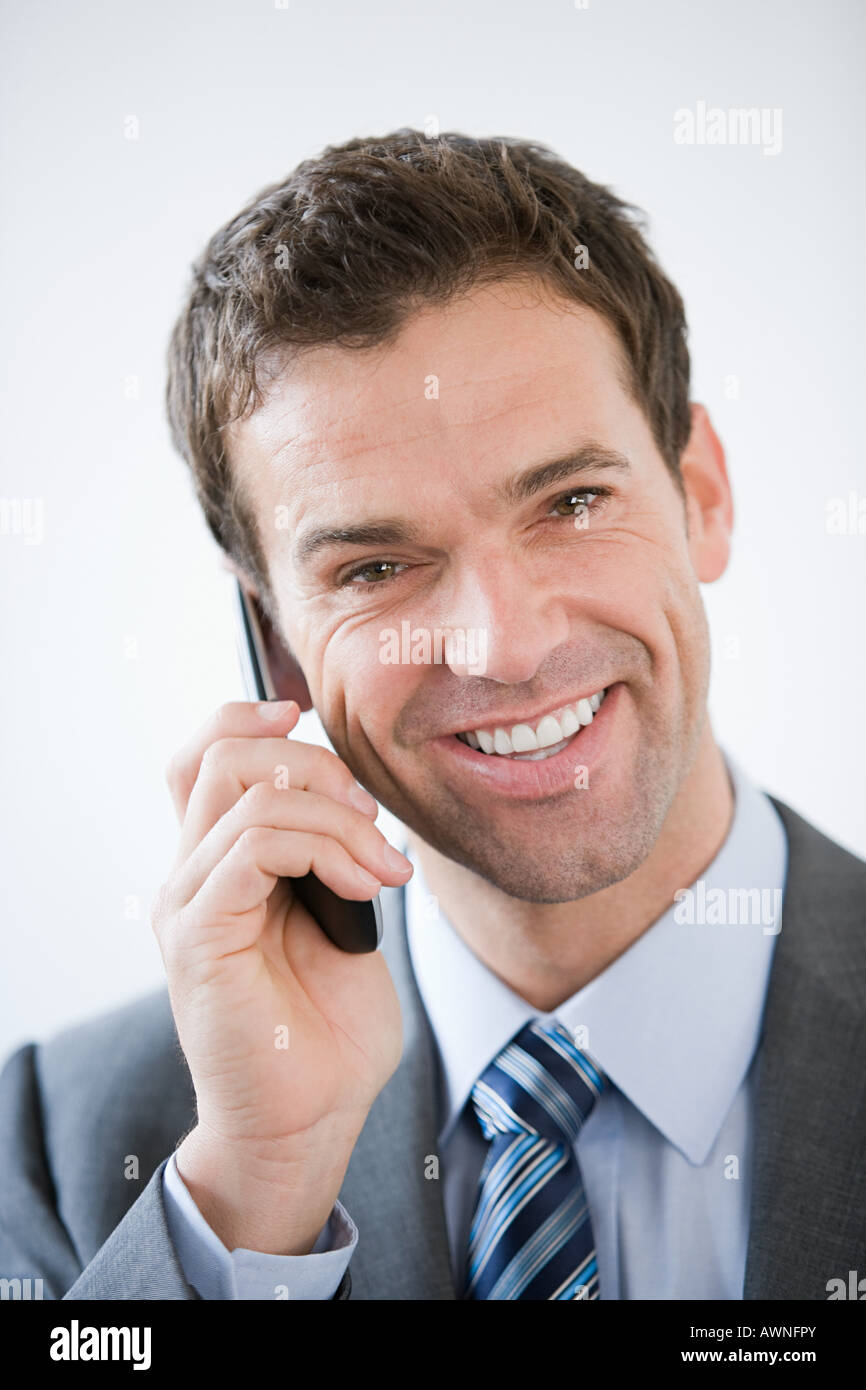 Portrait businessman using on hi-res stock photography and images - Alamy