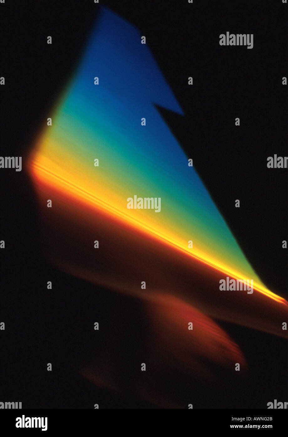 Light effect, triangular, rainbow colors Stock Photo - Alamy