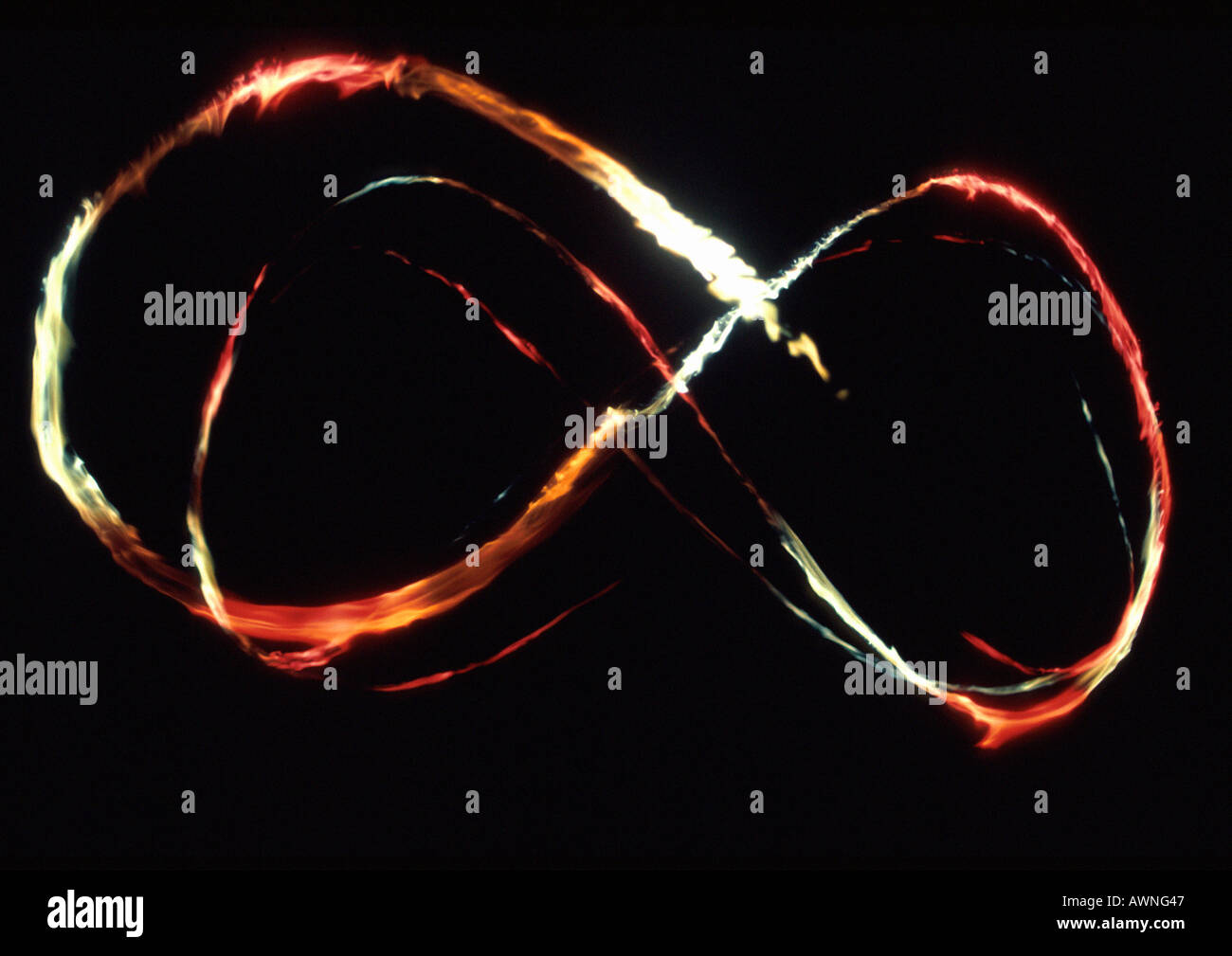 Light effect, infinity shaped, reds and white Stock Photo - Alamy