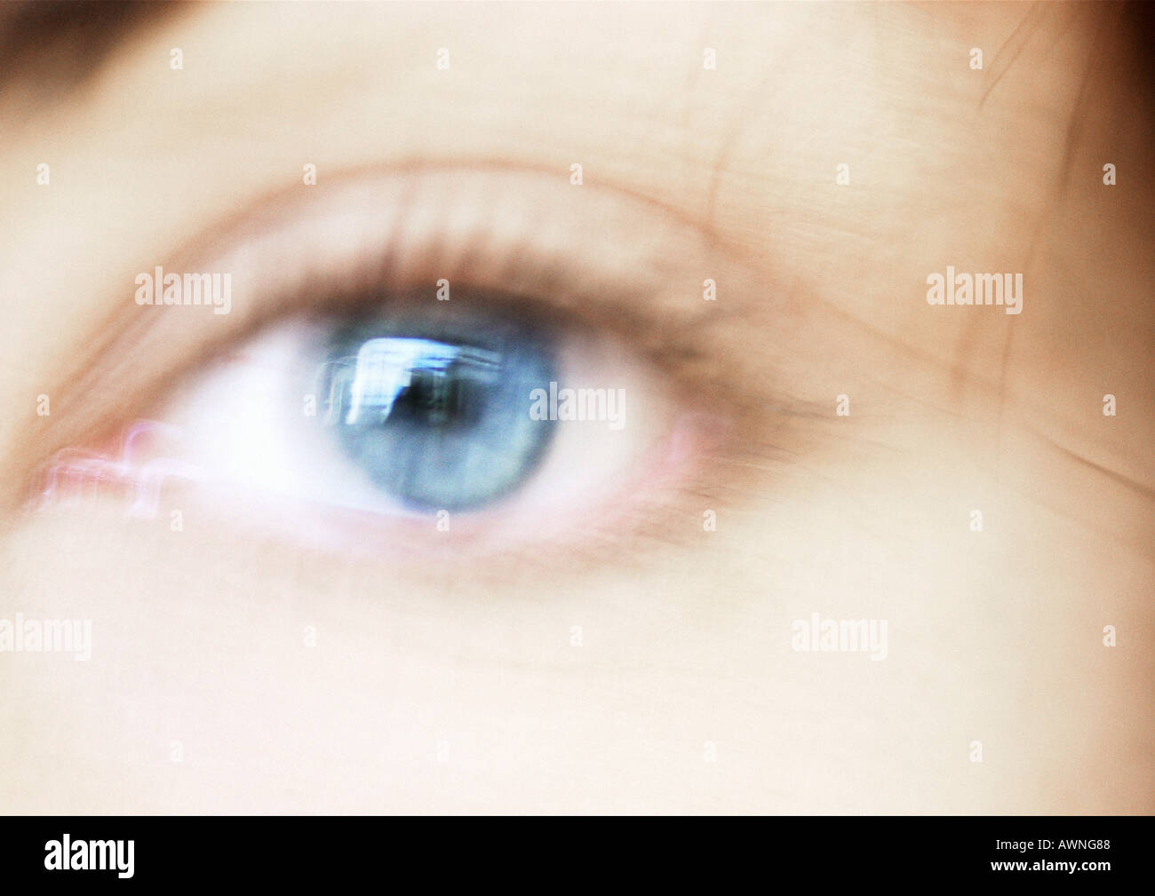 Woman's blue eye, blurred close up Stock Photo - Alamy