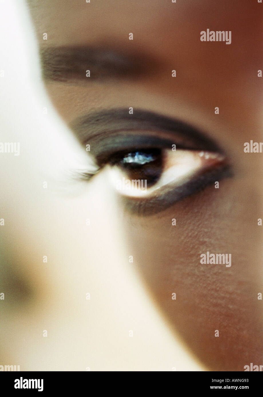 Woman's brown eye, blurred Stock Photo - Alamy