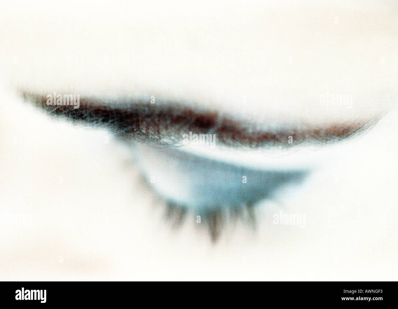 Closed eye blue eye shadow hi-res stock photography and images - Alamy
