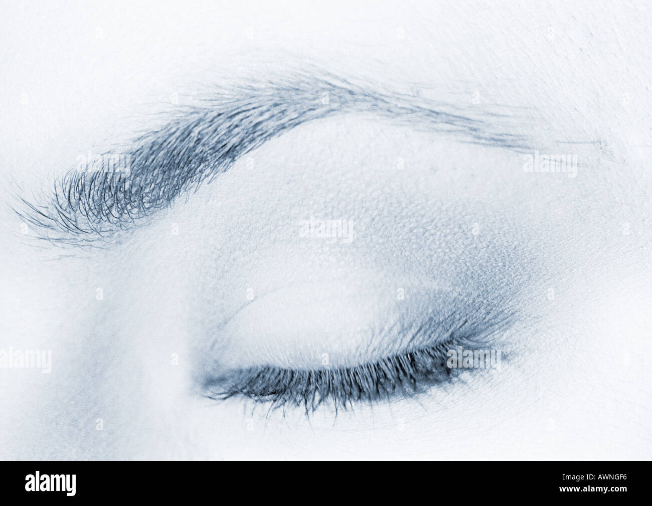Woman eyes shut extreme close hi-res stock photography and images - Alamy