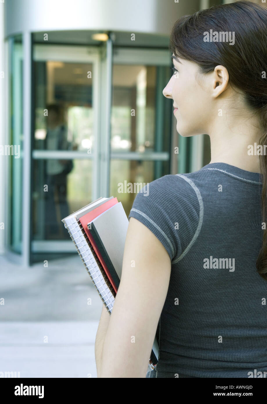 Female college student, rear view Stock Photo - Alamy