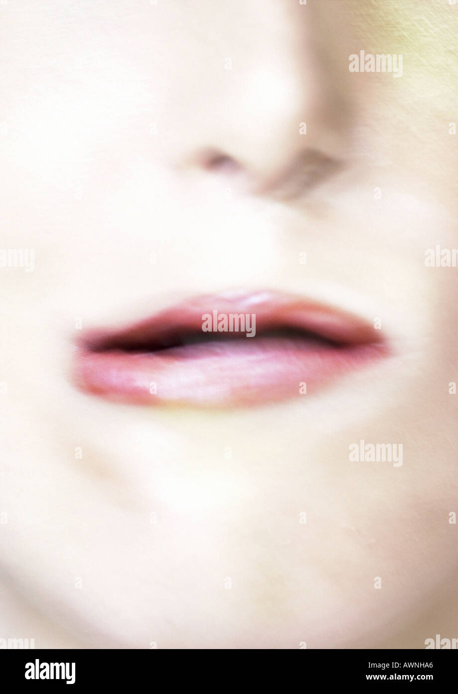 Lips pout mouth close up hi-res stock photography and images - Alamy