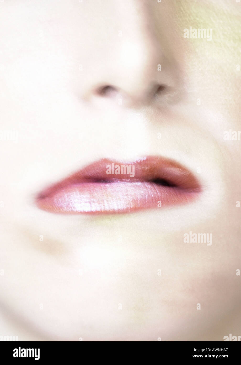 Close up mouth pout adult hi-res stock photography and images - Alamy