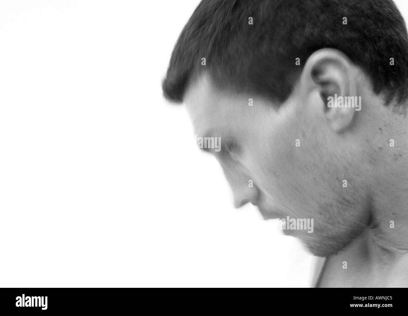 Man's face in profile, blurred Stock Photo - Alamy