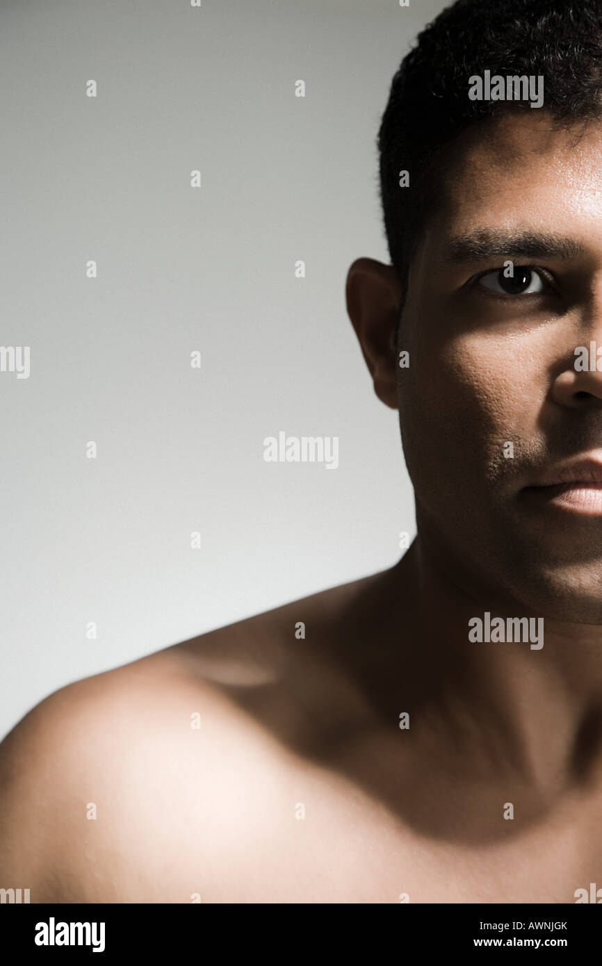 Cropped head and shoulders of a man Stock Photo - Alamy