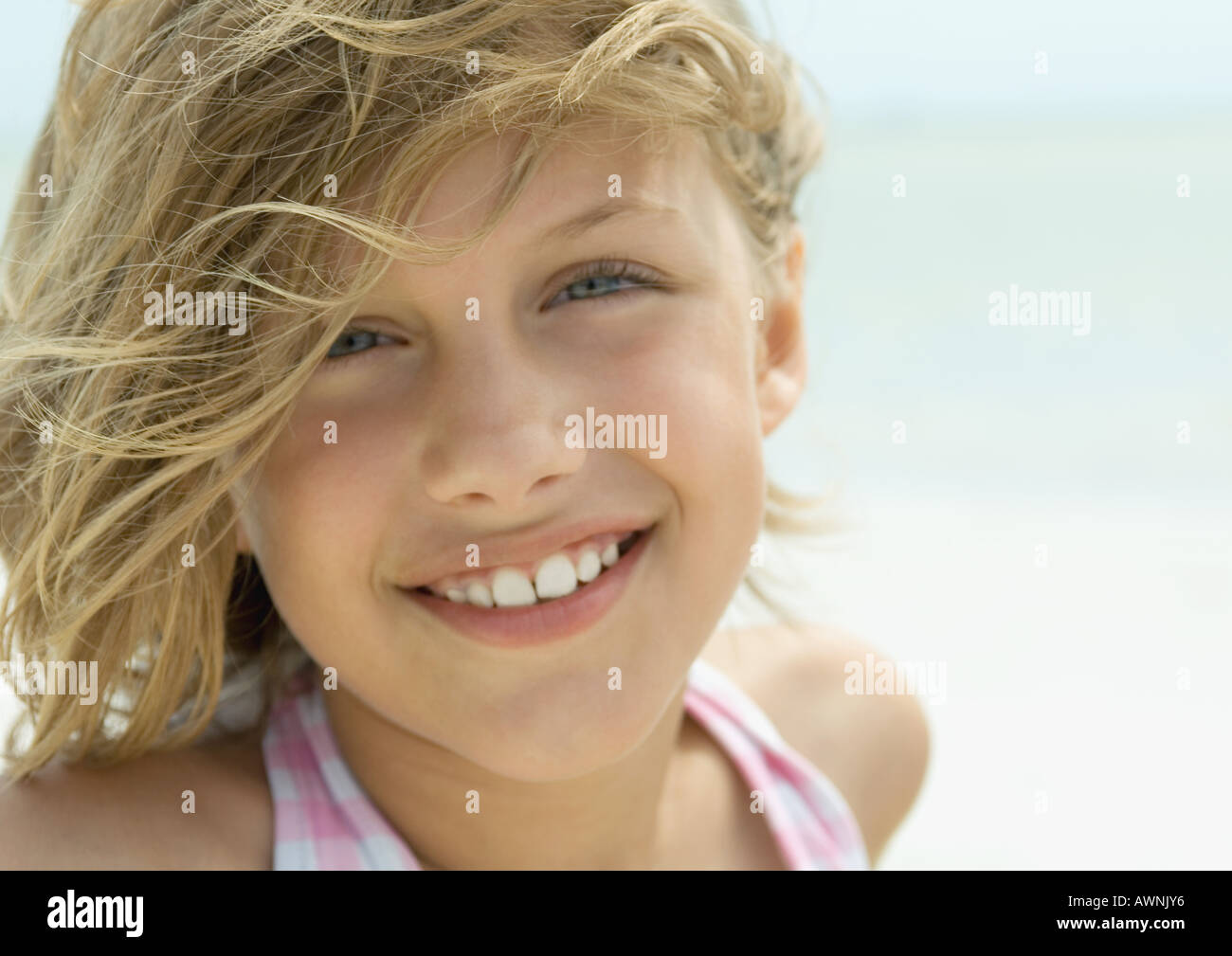 Girl smiling, portrait Stock Photo - Alamy