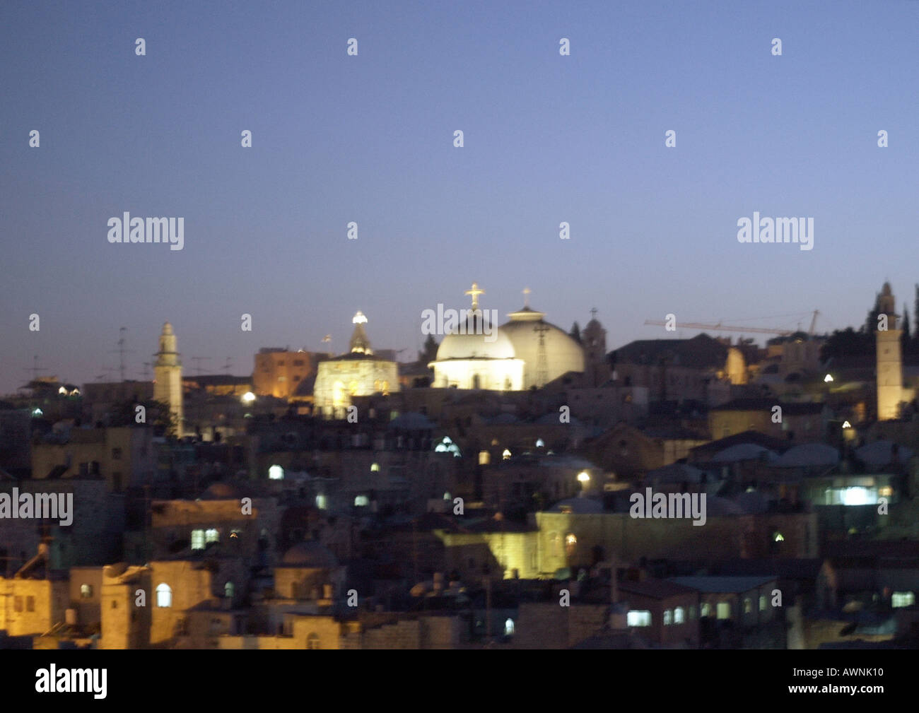 Israel, Jerusalem, skyline at night Stock Photo - Alamy
