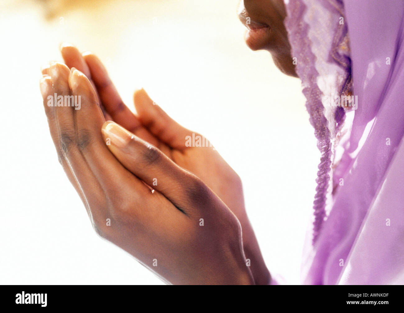 Muslim Woman Praying Hands