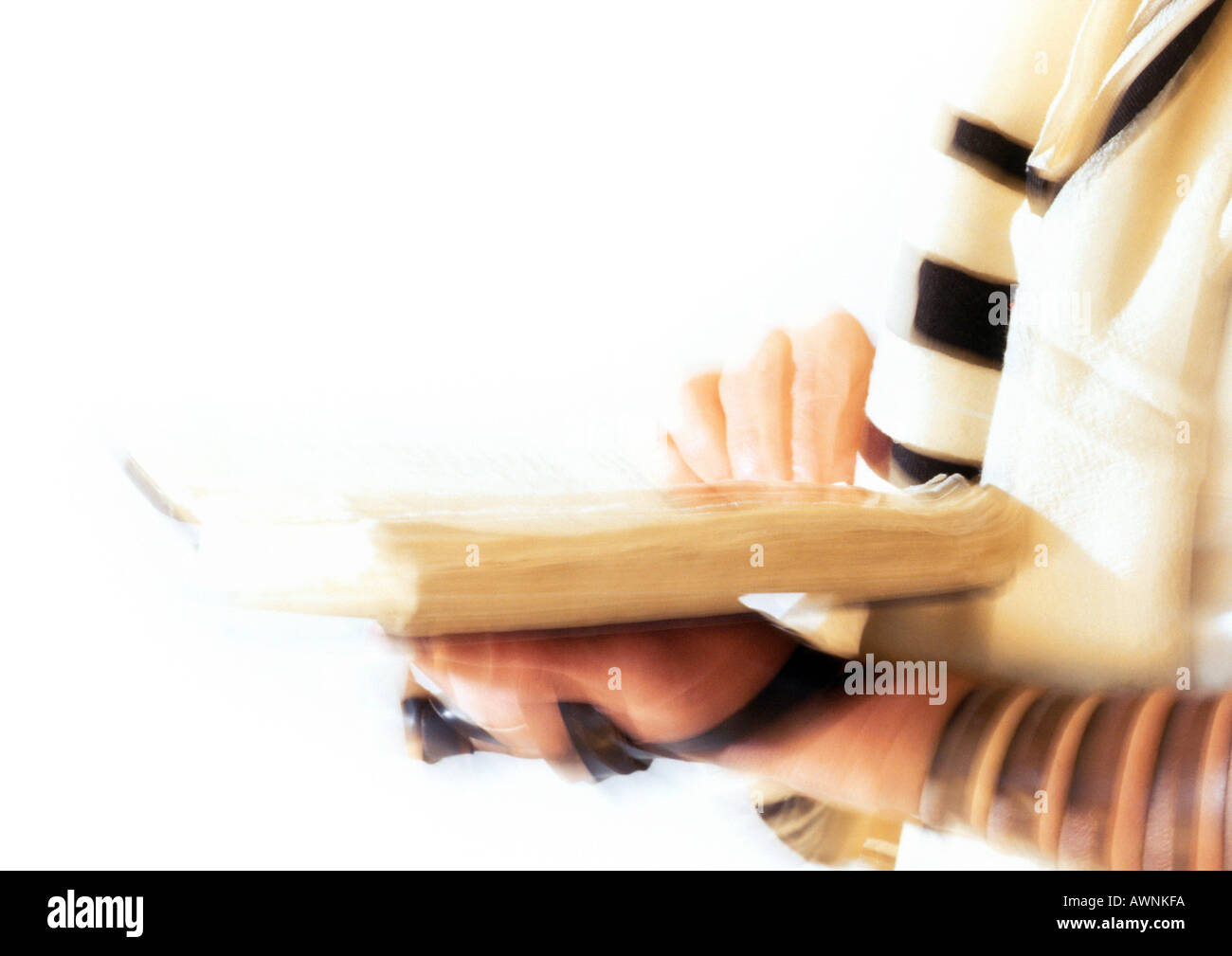 Hands of Jewish man holding Torah Stock Photo - Alamy