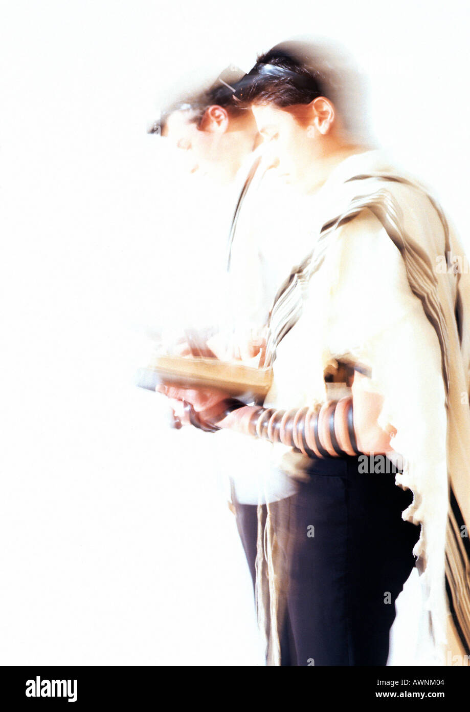 Jewish men praying, side view, blurry Stock Photo - Alamy