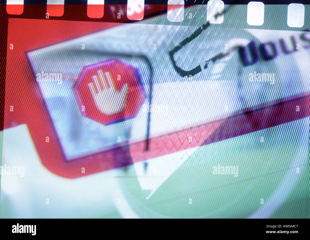 Stop sign, montage Stock Photo - Alamy