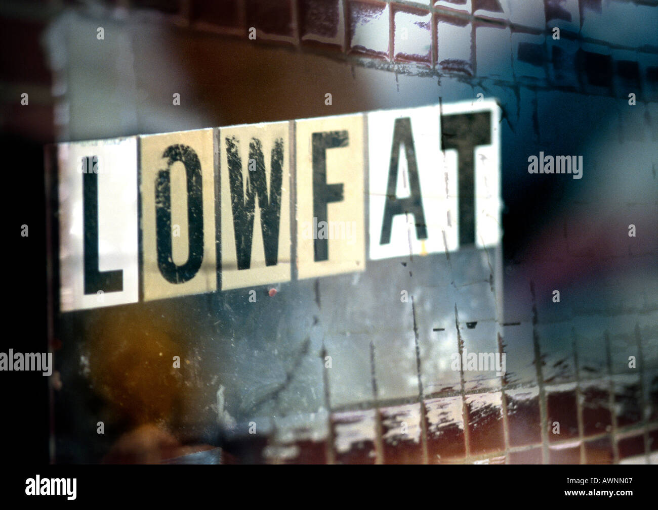Low fat typography, montage Stock Photo - Alamy