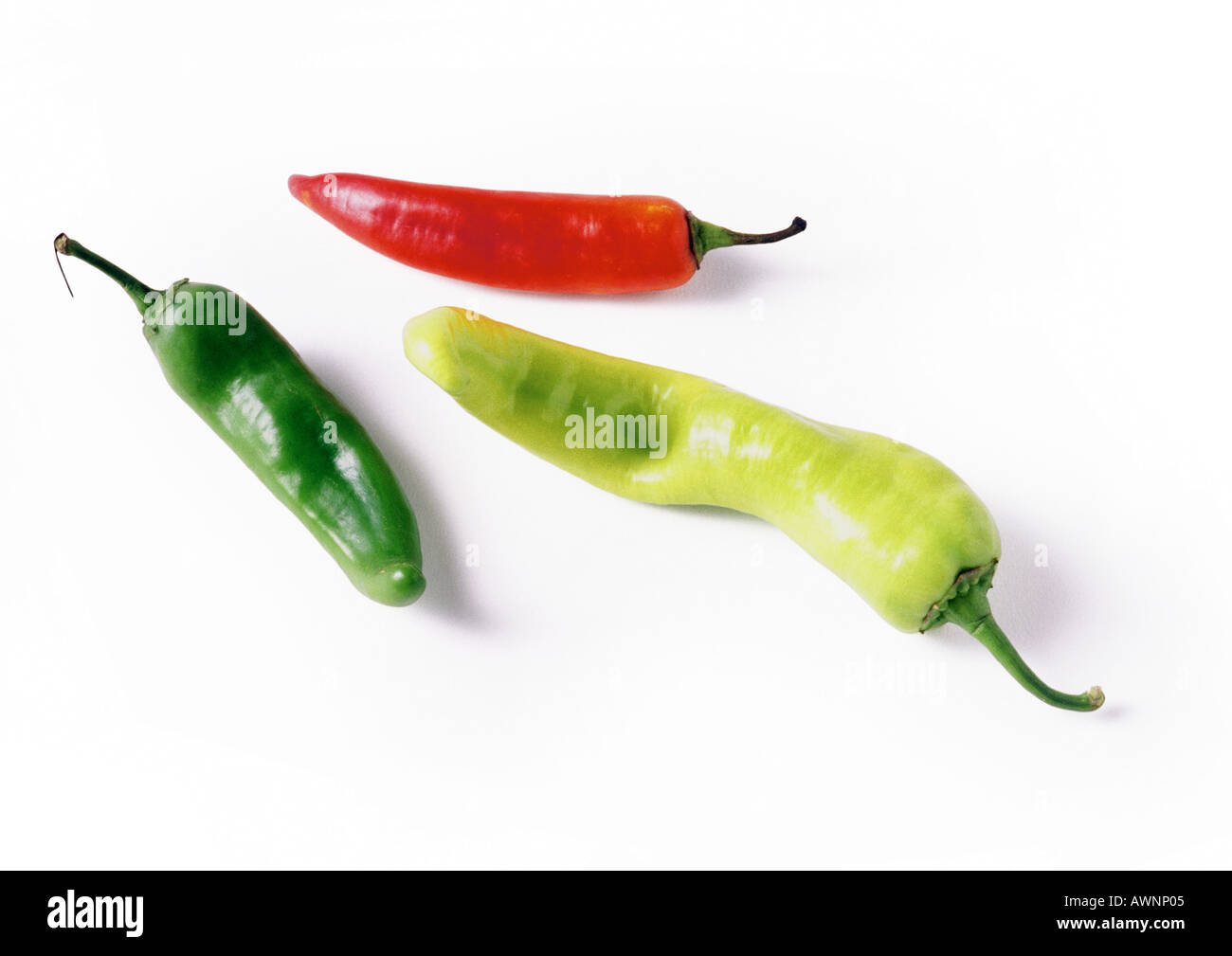 Varieties of chili pepper Cut Out Stock Images & Pictures - Alamy