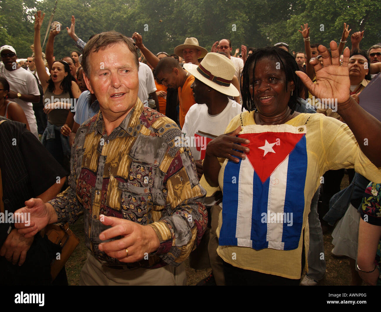 happy female male man woman dancing cuban cuba caribbean carnival Stock ...