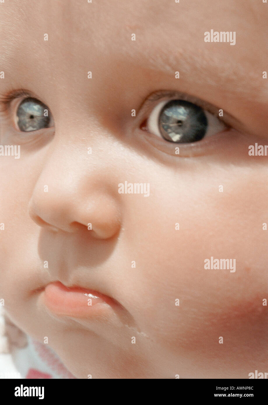 Baby's face, close-up Stock Photo - Alamy